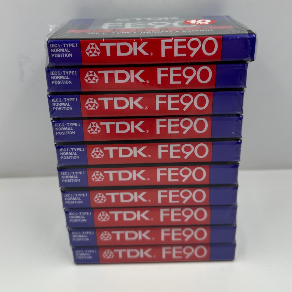Pre-owned TDK-FE90 10 PACK AUDIO CASSETTE TAPES - BRAND NEW - Own4Less